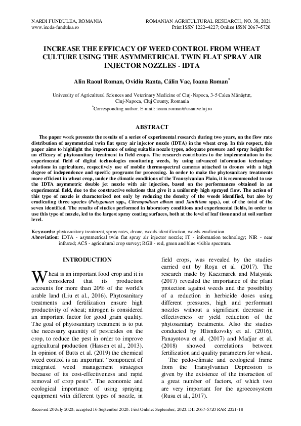 (PDF) Increase the Efficacy of Weed Control from Wheat Culture Using ...