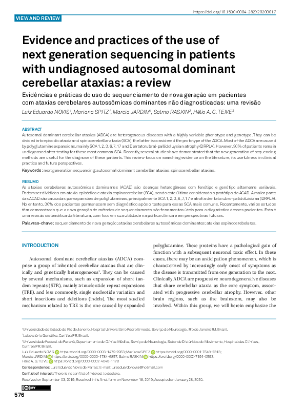 (PDF) Evidence and practices of the use of next generation sequencing in patients with ...