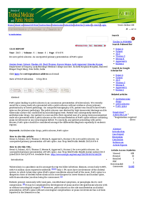 (PDF) De novo pelvic abscess: An unreported primary presentation of ...