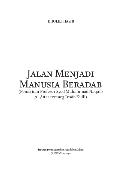 (PDF) Jalan Menjadi MANUSIA BERADAB