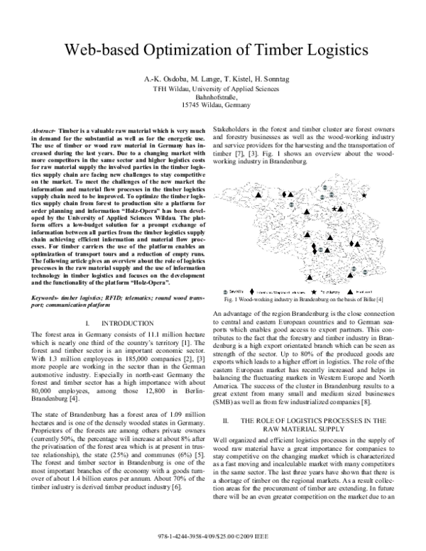 (PDF) Web-Based Optimization of Timber Logistics | Herbert Sonntag - Academia.edu