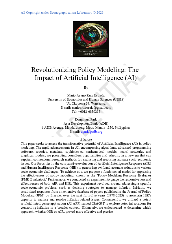 (PDF) Revolutionizing Policy Modeling: The Impact of Artificial Intelligence (AI)