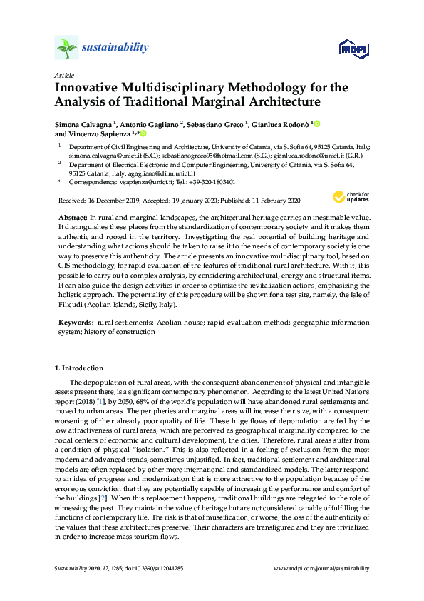 (PDF) Innovative Multidisciplinary Methodology for the Analysis of ...