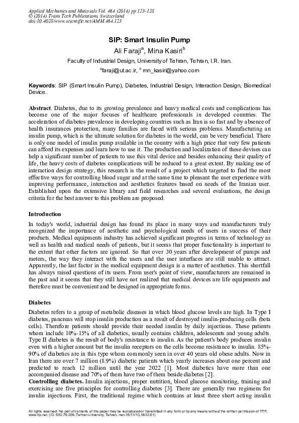 (PDF) SIP: Smart Insulin Pump
