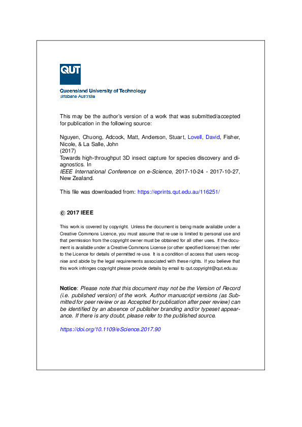 (PDF) Towards High-Throughput 3D Insect Capture for Species Discovery ...
