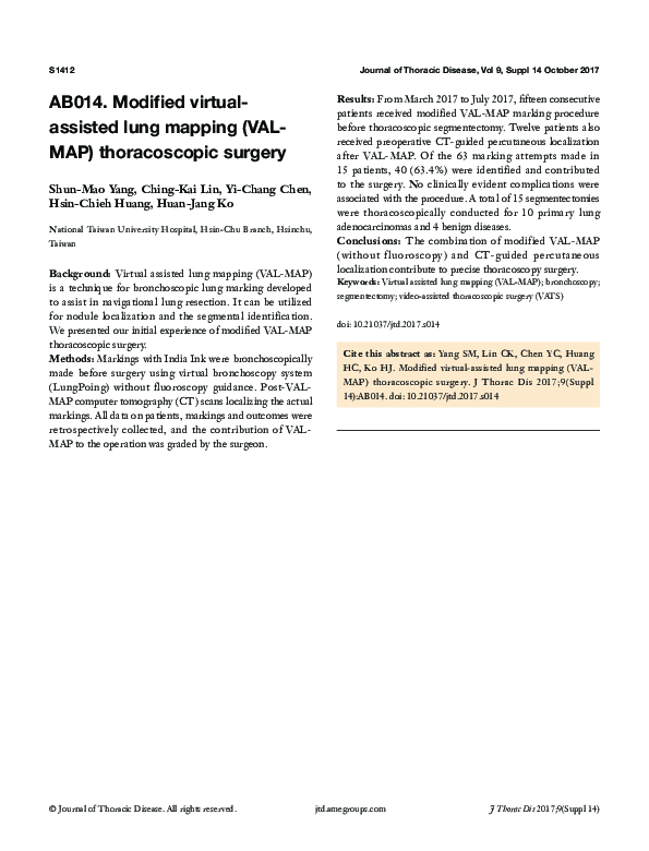 (PDF) AB014. Modified virtual-assisted lung mapping (VAL-MAP ...