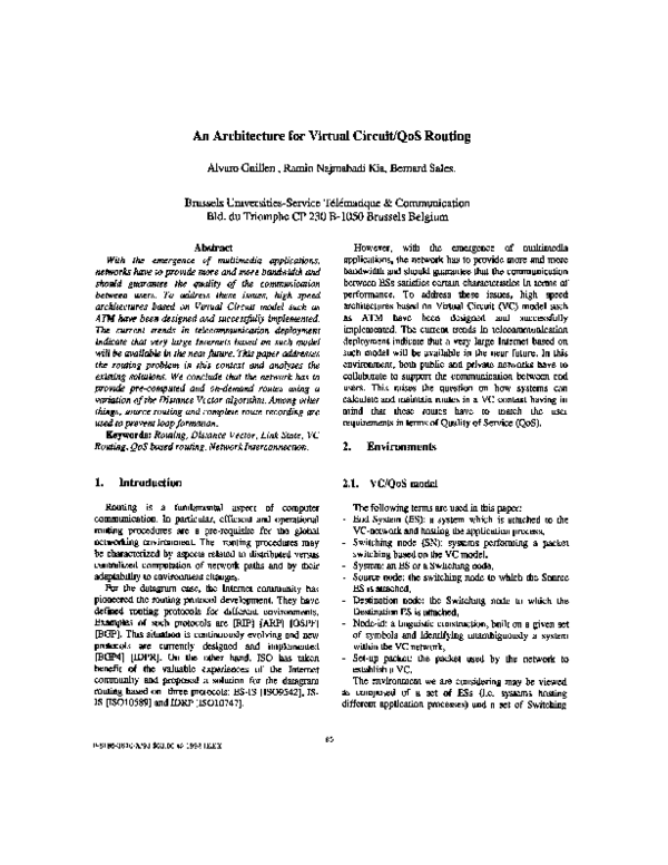 (PDF) An architecture for virtual circuit/QoS routing | ALVARO HUMBERTO ZURITA GUILLEN ...