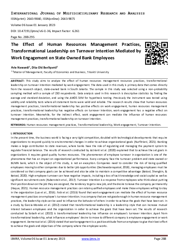 (PDF) The Effect of Human Resources Management Practices ...