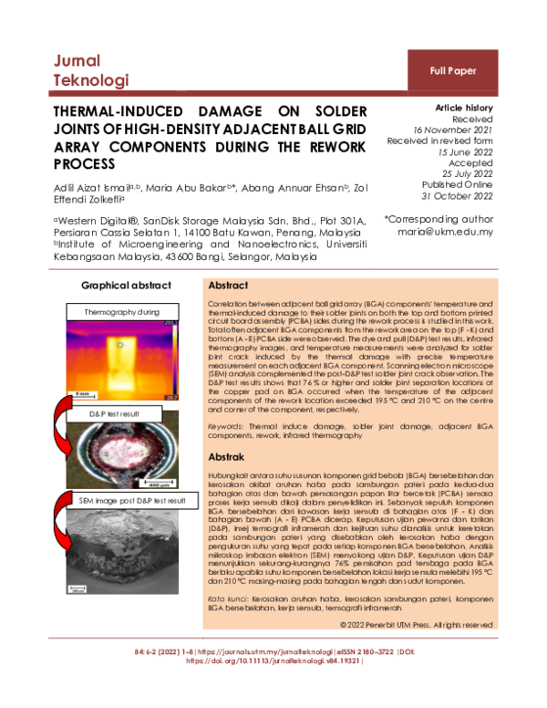 (PDF) THERMAL-INDUCED DAMAGE ON SOLDER JOINTS OF HIGH-DENSITY ADJACENT ...