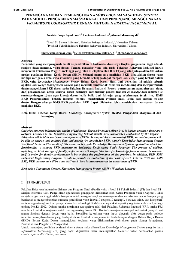 (PDF) Perancangan Dan Pembangunan Knowledge Management System Pada Modul Pengabdian Masyarakat ...