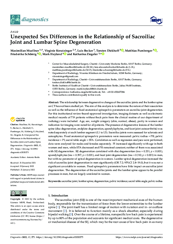 Pdf Unexpected Sex Differences In The Relationship Of Sacroiliac 7938