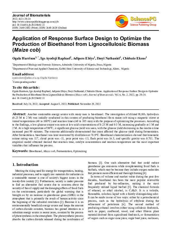 (PDF) Application of Response Surface Design to Optimize the Production ...