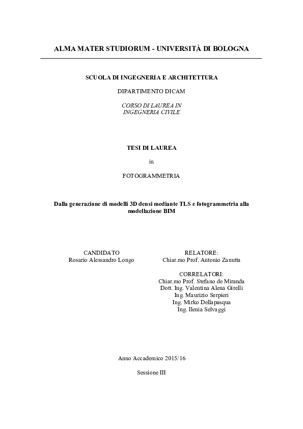 (PDF) Metodologia di Rilievo Fotogrammetrico Speditivo per la ...