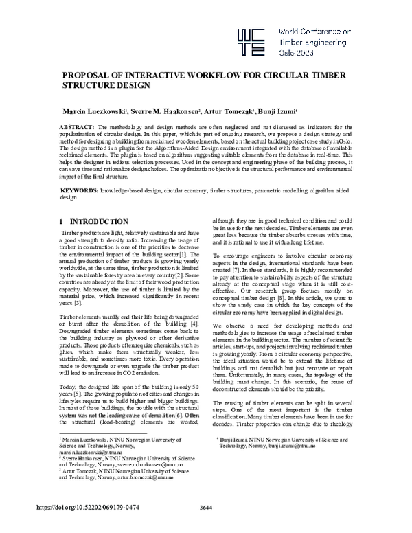 (PDF) Proposal of Interactive Workflow for Circular Timber Structure Design