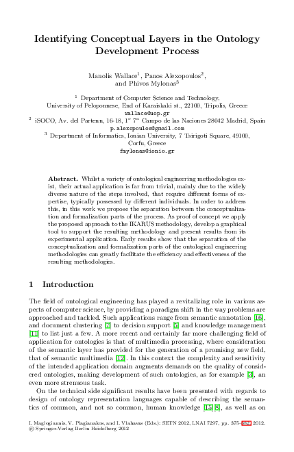 (PDF) Identifying Conceptual Layers in the Ontology Development Process ...