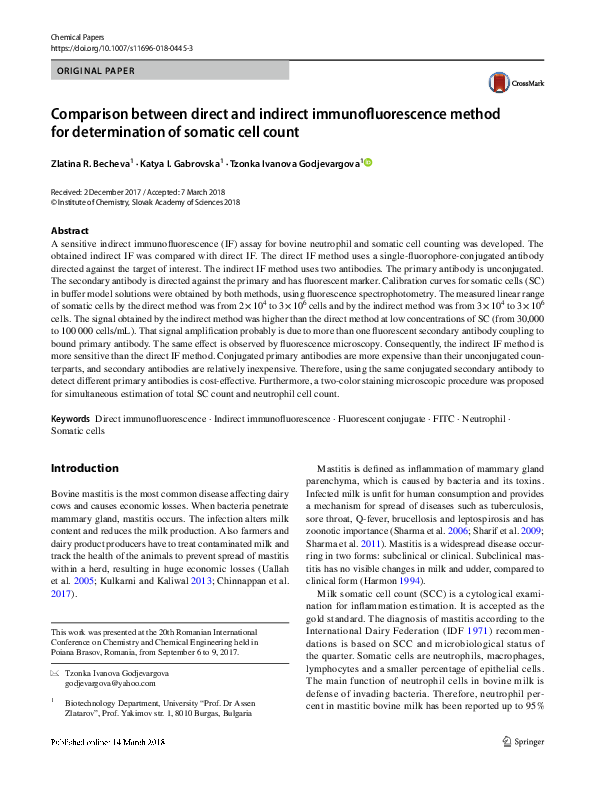 (PDF) Immunofluorescence microscope assay of neutrophils and somatic ...