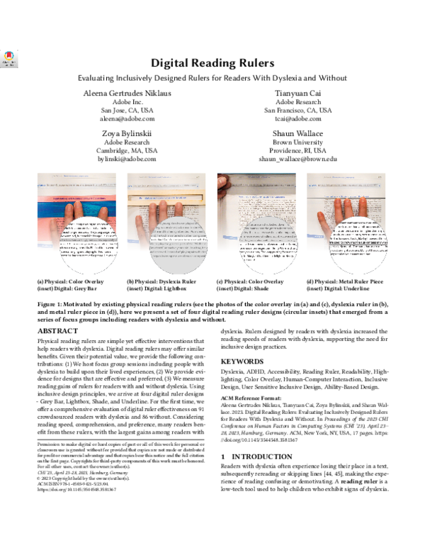(PDF) Digital Reading Rulers