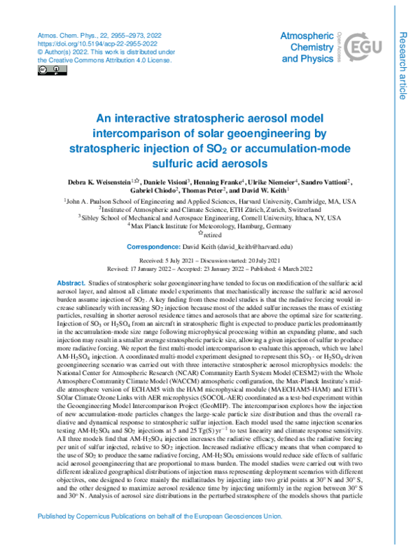(PDF) An interactive stratospheric aerosol model intercomparison of ...