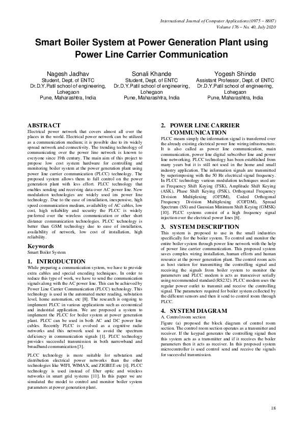 (PDF) Smart Boiler System at Power Generation Plant using Power Line ...