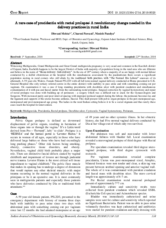 (PDF) A rare case of procidentia with rectal prolapse: A revolutionary ...