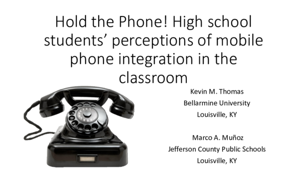 (PDF) Hold the Phone! High School Students' Perceptions of Mobile Phone ...