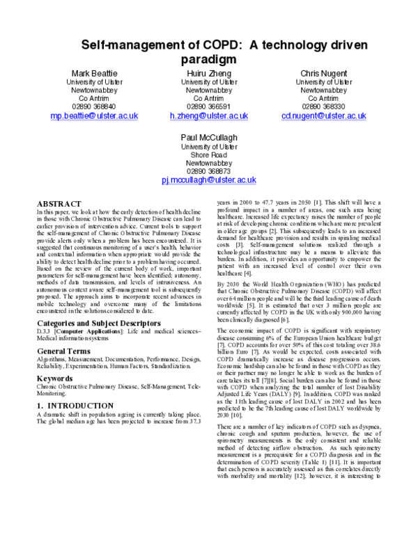 (PDF) Self-management of COPD