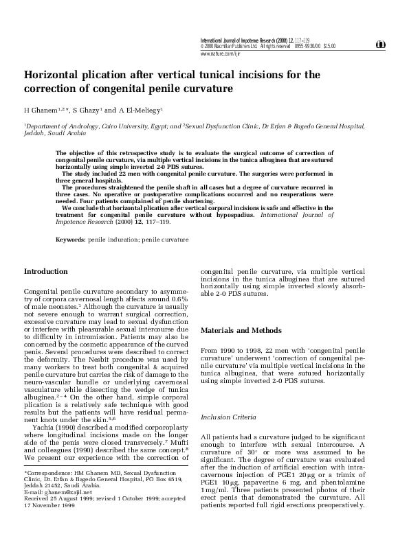 (PDF) Horizontal plication after vertical tunical incisions for the ...