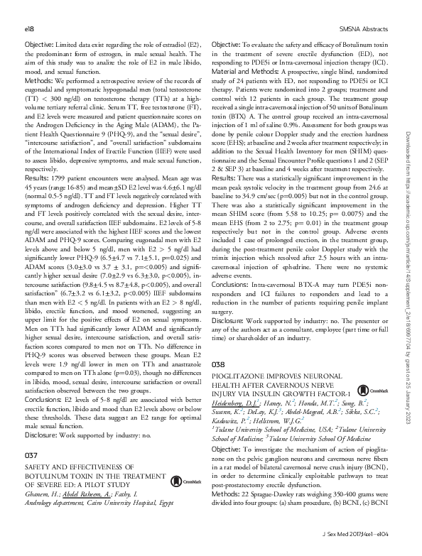 (PDF) 037 Safety and Effectiveness of Botulinum Toxin in the Treatment ...