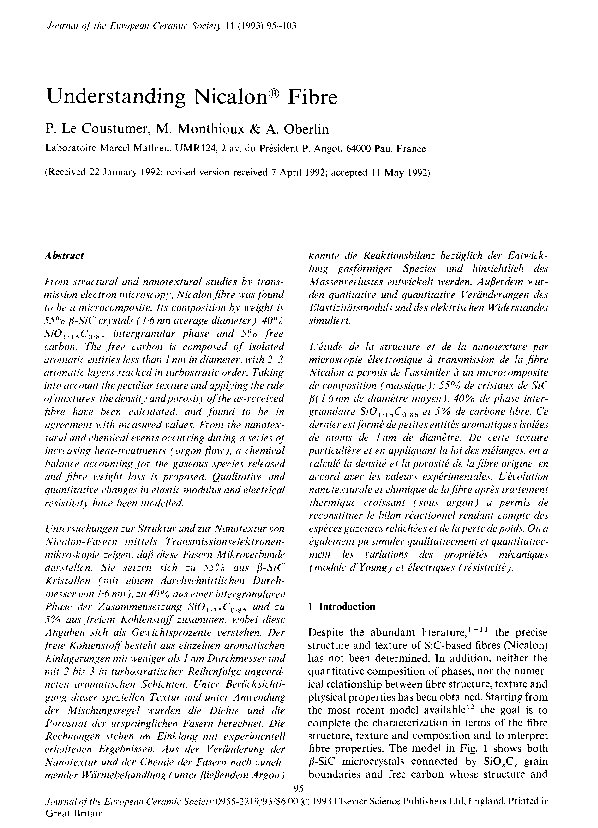 (PDF) Understanding Nicalon® fibre