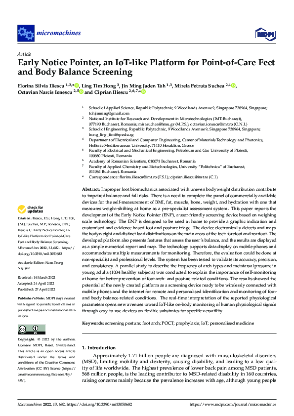 (PDF) Early Notice Pointer, an IoT-like Platform for Point-of-Care Feet ...