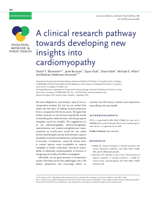 (PDF) A clinical research pathway towards developing new insights into ...