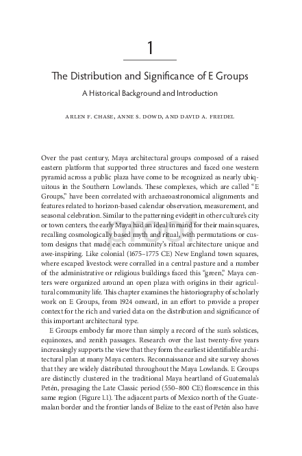 (PDF) The Distribution and Significance of E Groups: A Historical ...