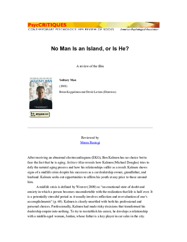 (PDF) No Man Is an Island, or Is He?