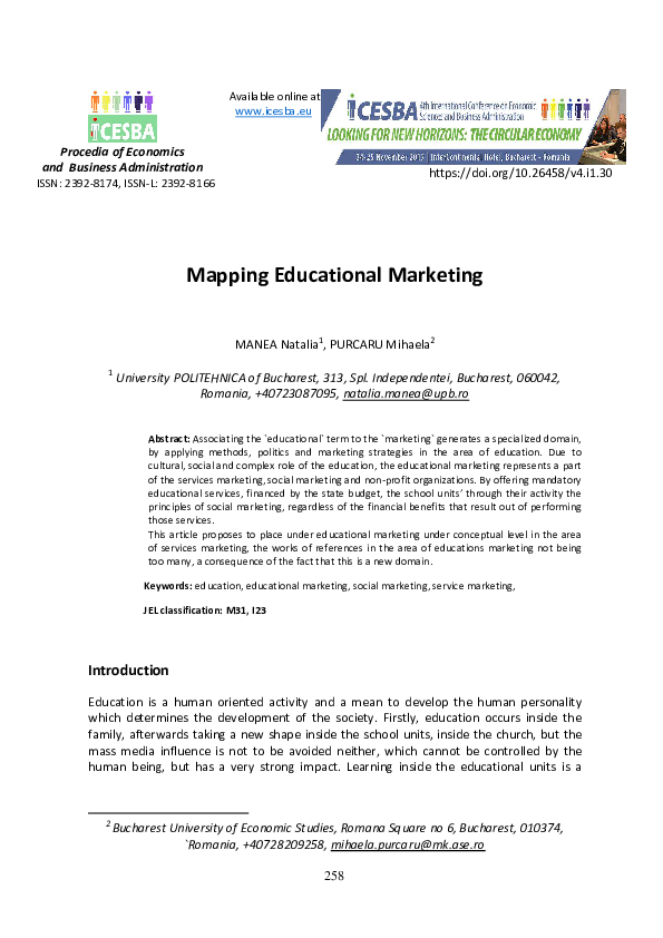(PDF) Mapping educational marketing (PDF) Mapping educational marketing