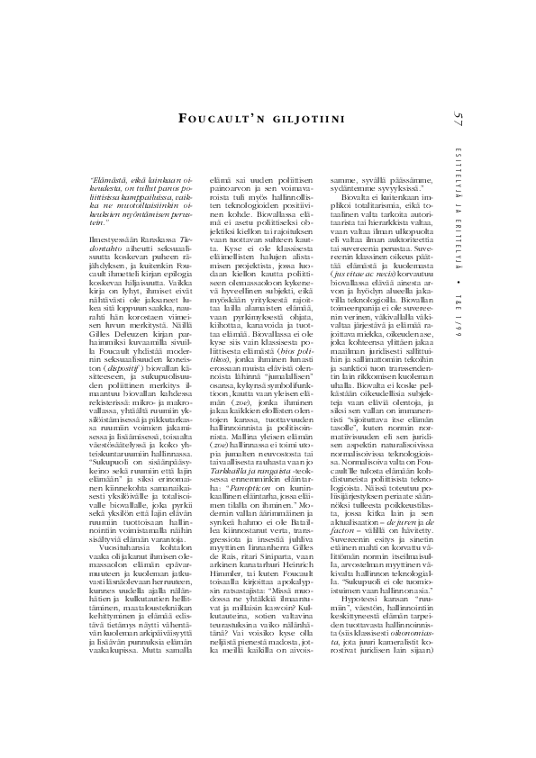 (PDF) Foucault'n giljotiini
