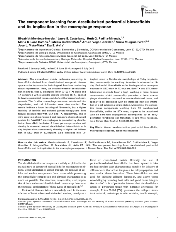 (PDF) The component leaching from decellularized pericardial ...