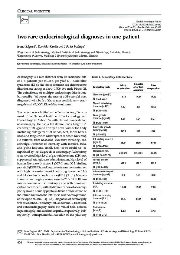(PDF) Two rare endocrinological diagnoses in one patient