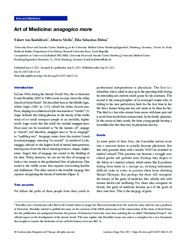 (PDF) Art of Medicine: anagogico more