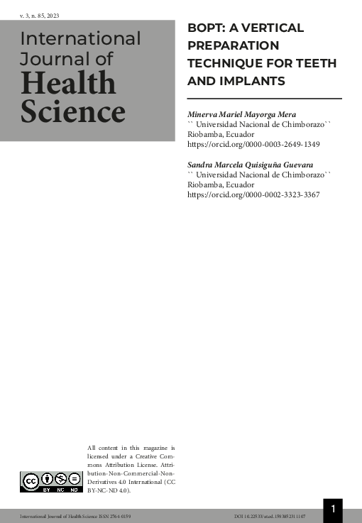 (PDF) BOPT: A VERTICAL PREPARATION TECHNIQUE FOR TEETH AND IMPLANTS ...