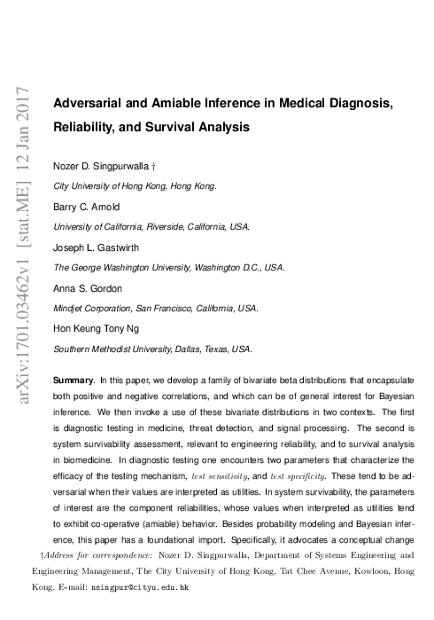 (PDF) Adversarial and Amiable Inference in Medical Diagnosis ...