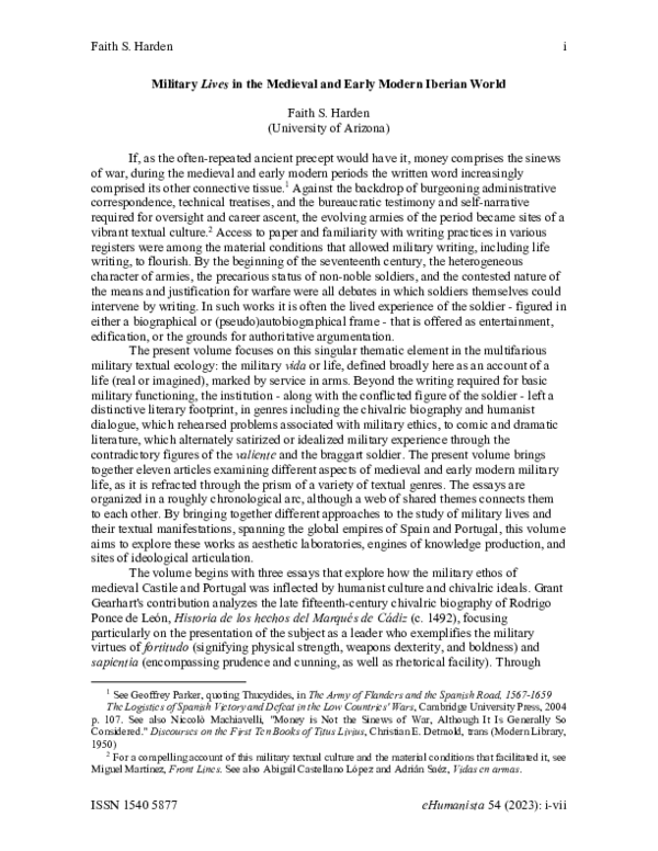 (PDF) Introduction: Military Lives in the Medieval and Early Modern ...