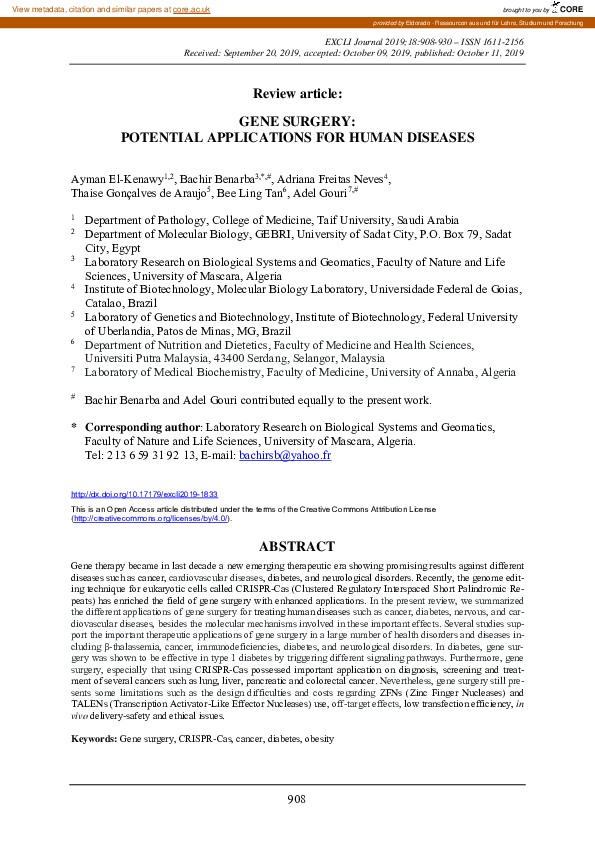 (PDF) Gene surgery