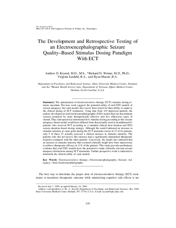 (PDF) The Development and Retrospective Testing of an ...