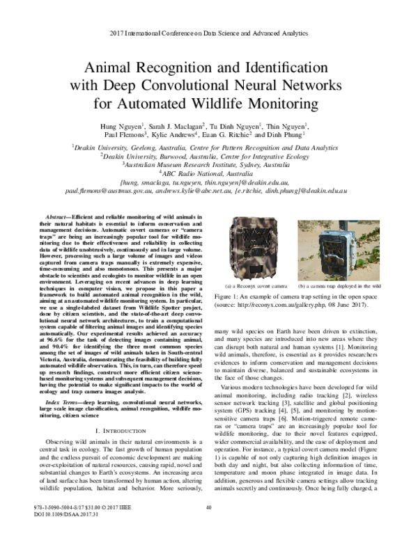 (PDF) Animal Recognition and Identification with Deep Convolutional Neural Networks for ...