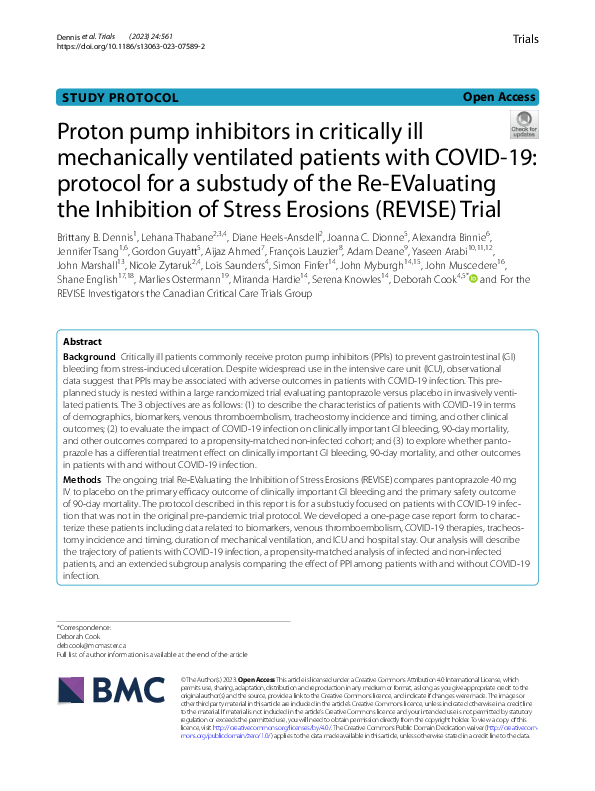 (PDF) Proton pump inhibitors in critically ill mechanically ventilated patients with COVID-19 ...