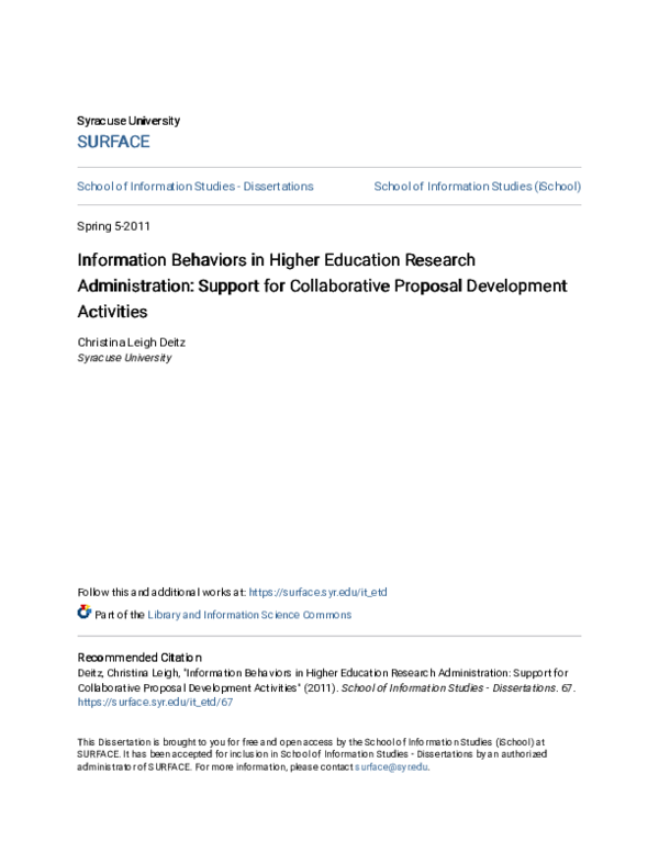 (PDF) Information Behaviors in Higher Education Research Administration ...