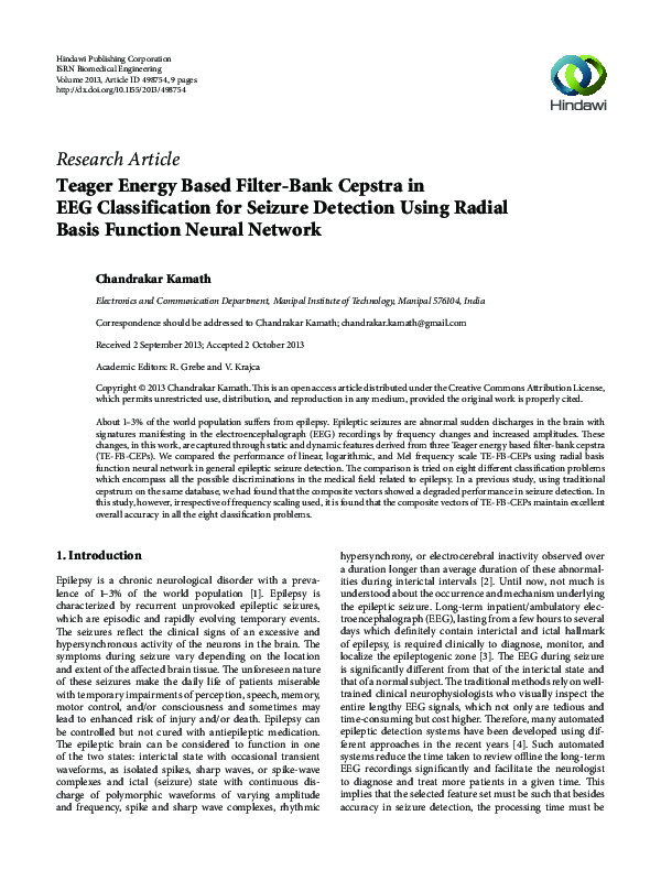 (PDF) Teager Energy Based Filter-Bank Cepstra in EEG Classification for ...