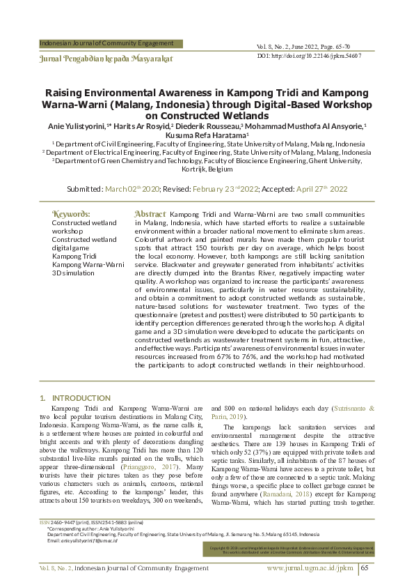 (PDF) Raising Environmental Awareness in Kampong Tridi and Kampong ...