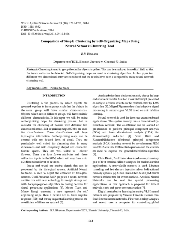 Pdf Microarray Data Clustering And Visualization Tool Using Self Organizing Maps