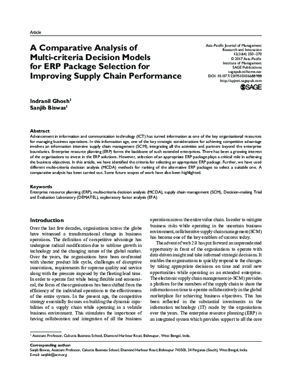 Pdf A Comparative Analysis Of Multi Criteria Decision Making Methods In Optimizing Water Loss